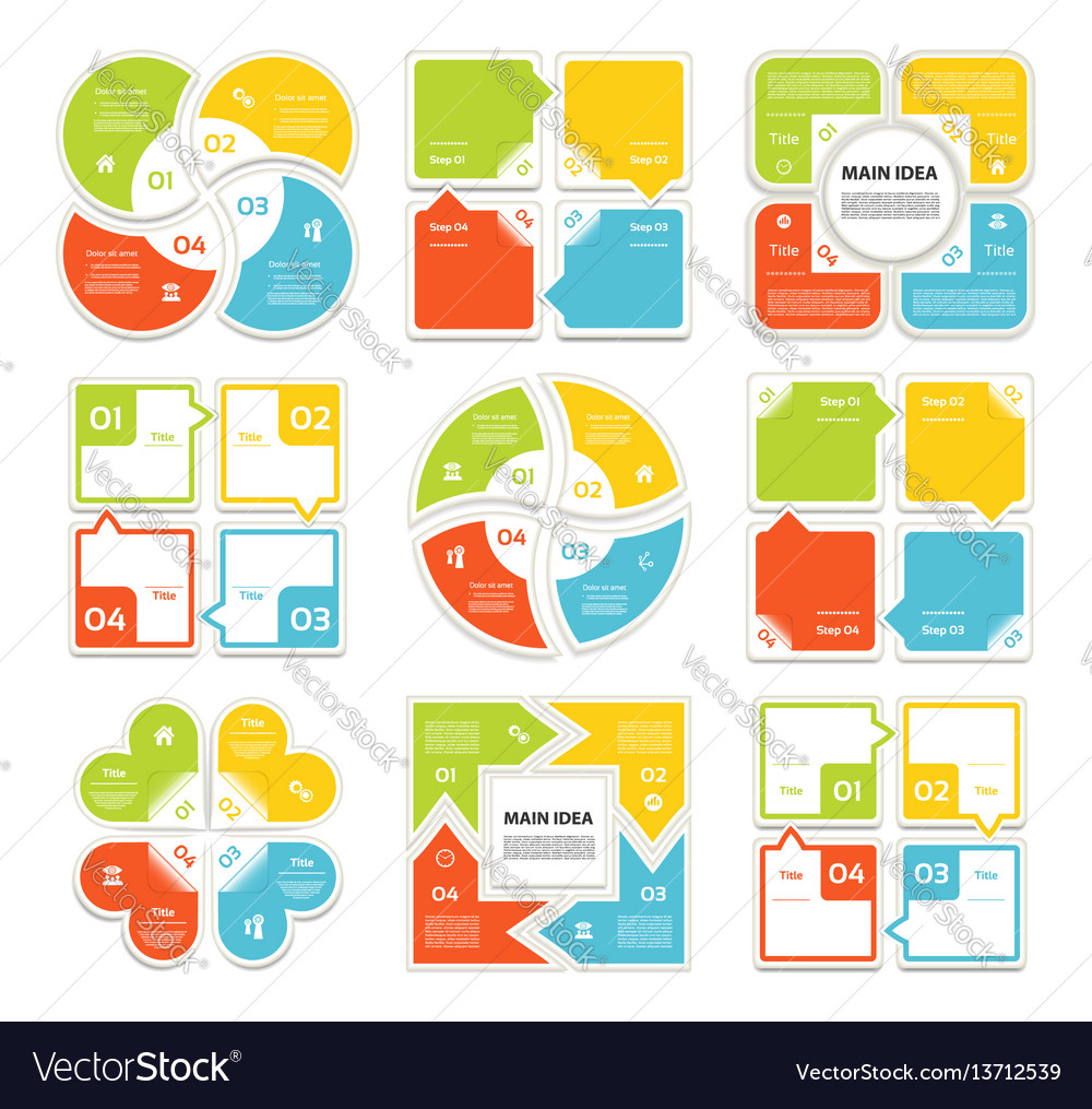 Template For Cycle Diagram Graph Royalty Free Vector Image