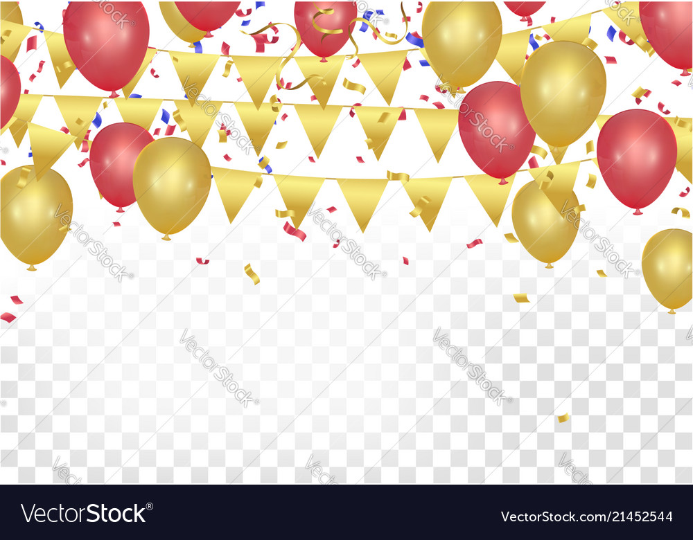 Balloons header background design element Vector Image