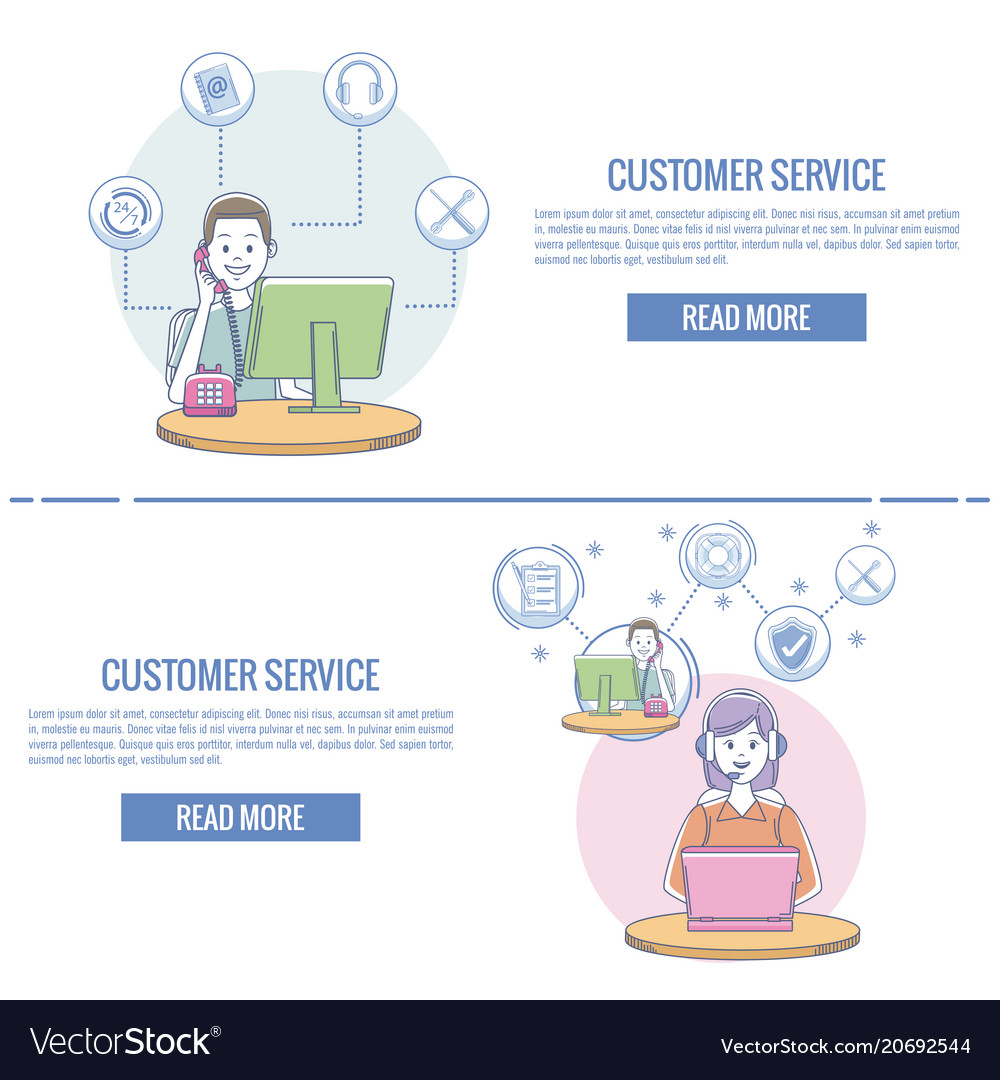 Customer service infographic Royalty Free Vector Image