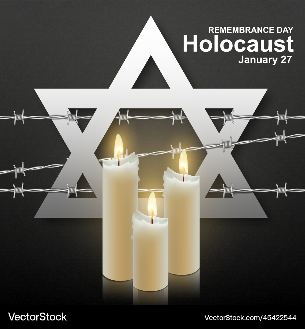 Holocaust remembrance day Royalty Free Vector Image