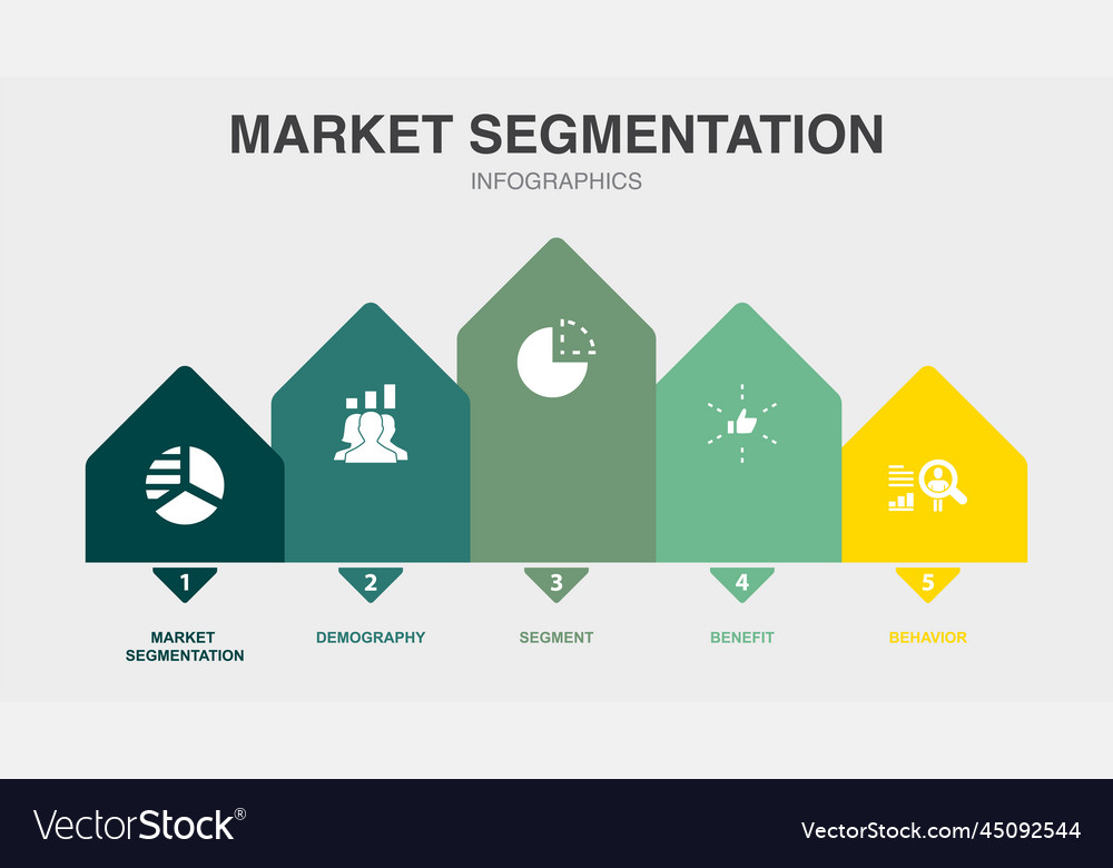 Market segmentation demography segment benefit Vector Image