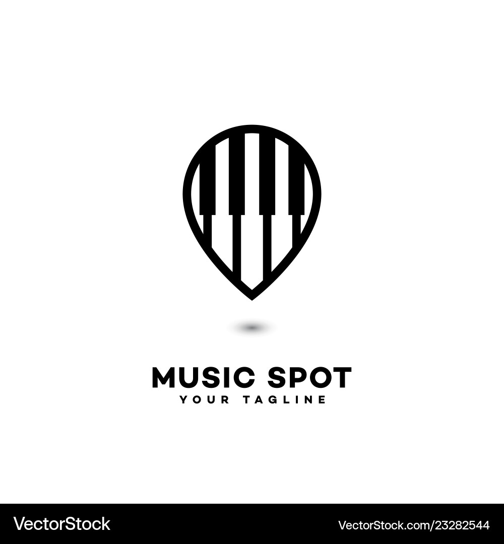 Music spot logo Royalty Free Vector Image - VectorStock