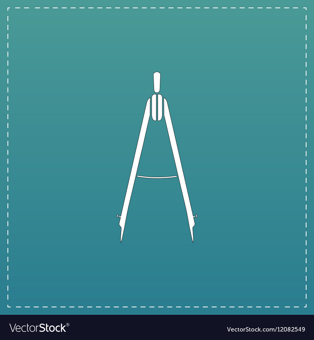 Compass engineering flat icon Royalty Free Vector Image