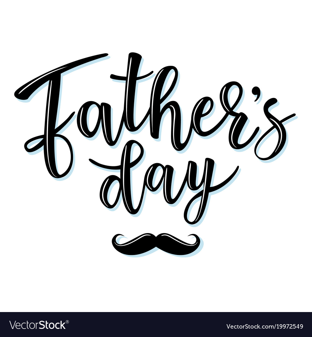 Fathers day lettering poster Royalty Free Vector Image Fathers day lettering poster Royalty Free Vector Image
