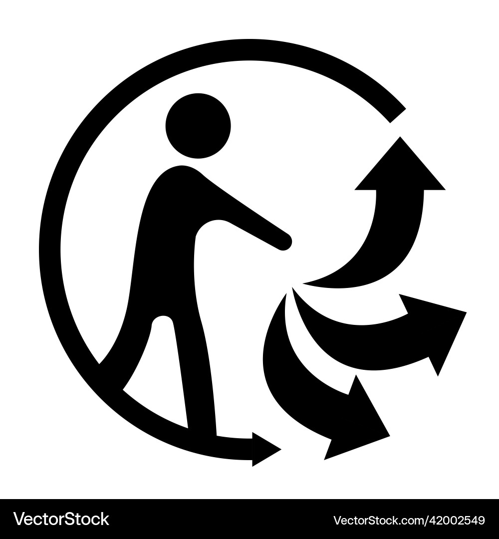 Garbage sorting icon Royalty Free Vector Image
