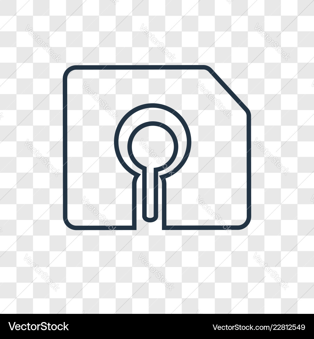 Preview concept linear icon isolated Royalty Free Vector
