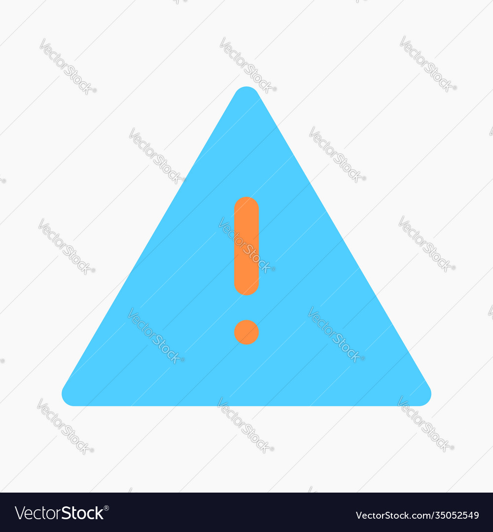 Warning alert icon isolated on white background Vector Image
