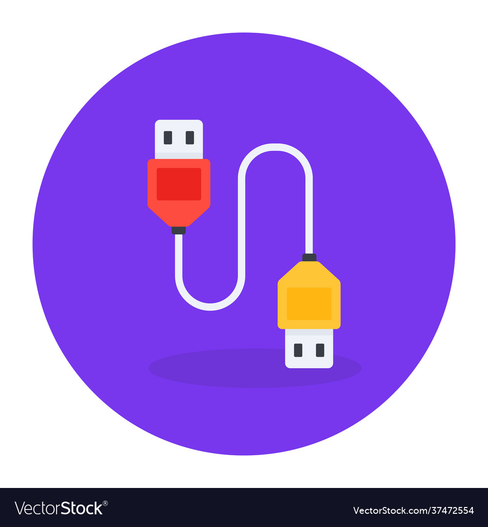 Data cable Royalty Free Vector Image - VectorStock