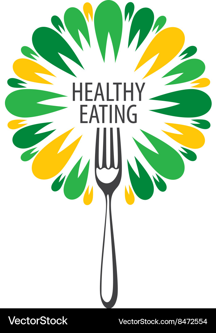 Logo healthy eating Royalty Free Vector Image - VectorStock