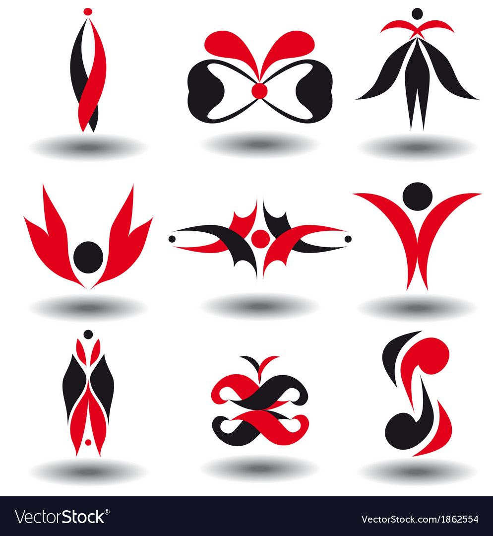 Set of abstract design element Royalty Free Vector Image