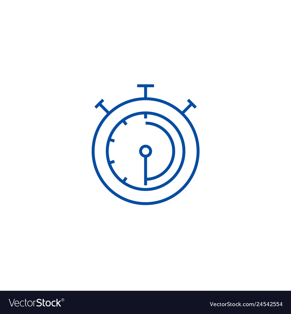 Timerstopwatchclock line icon concept timer Vector Image