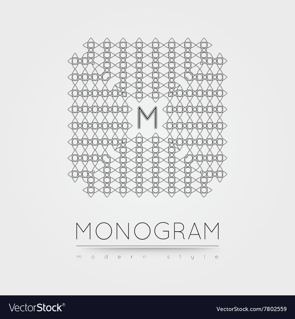 Monogram icon Royalty Free Vector Image - VectorStock