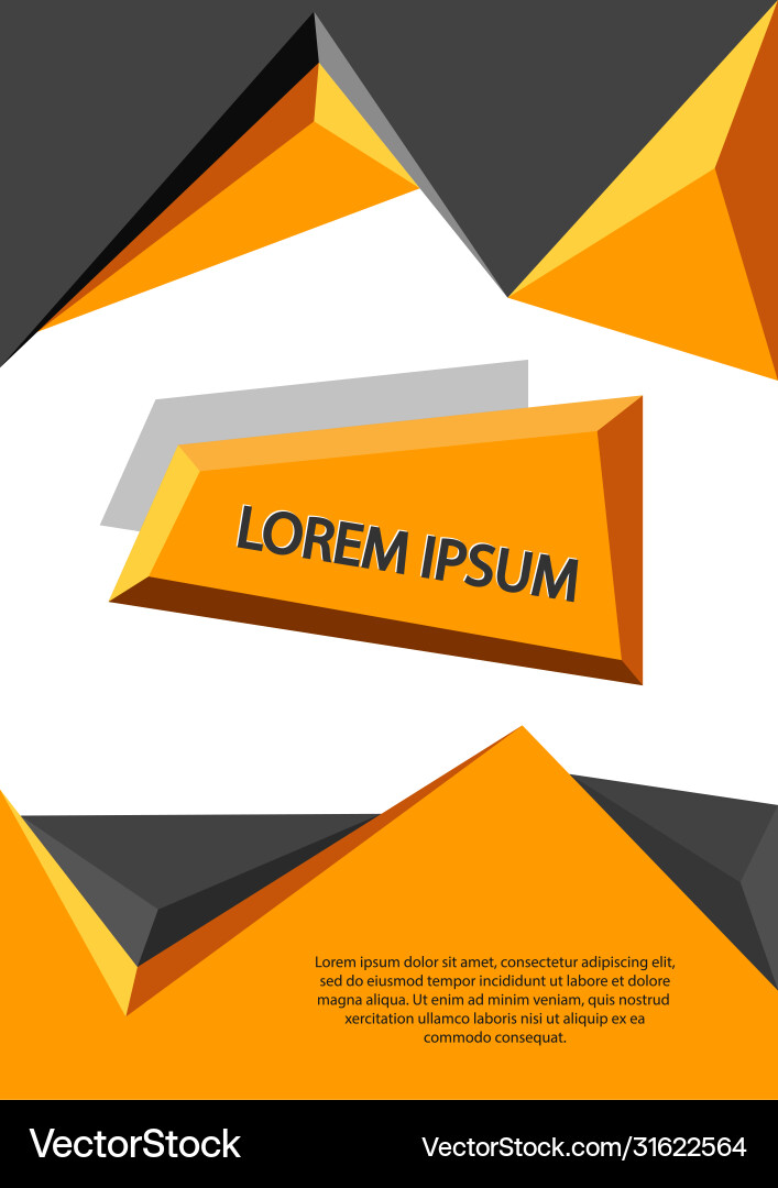 Cover with flat geometric pattern for leaflets Vector Image