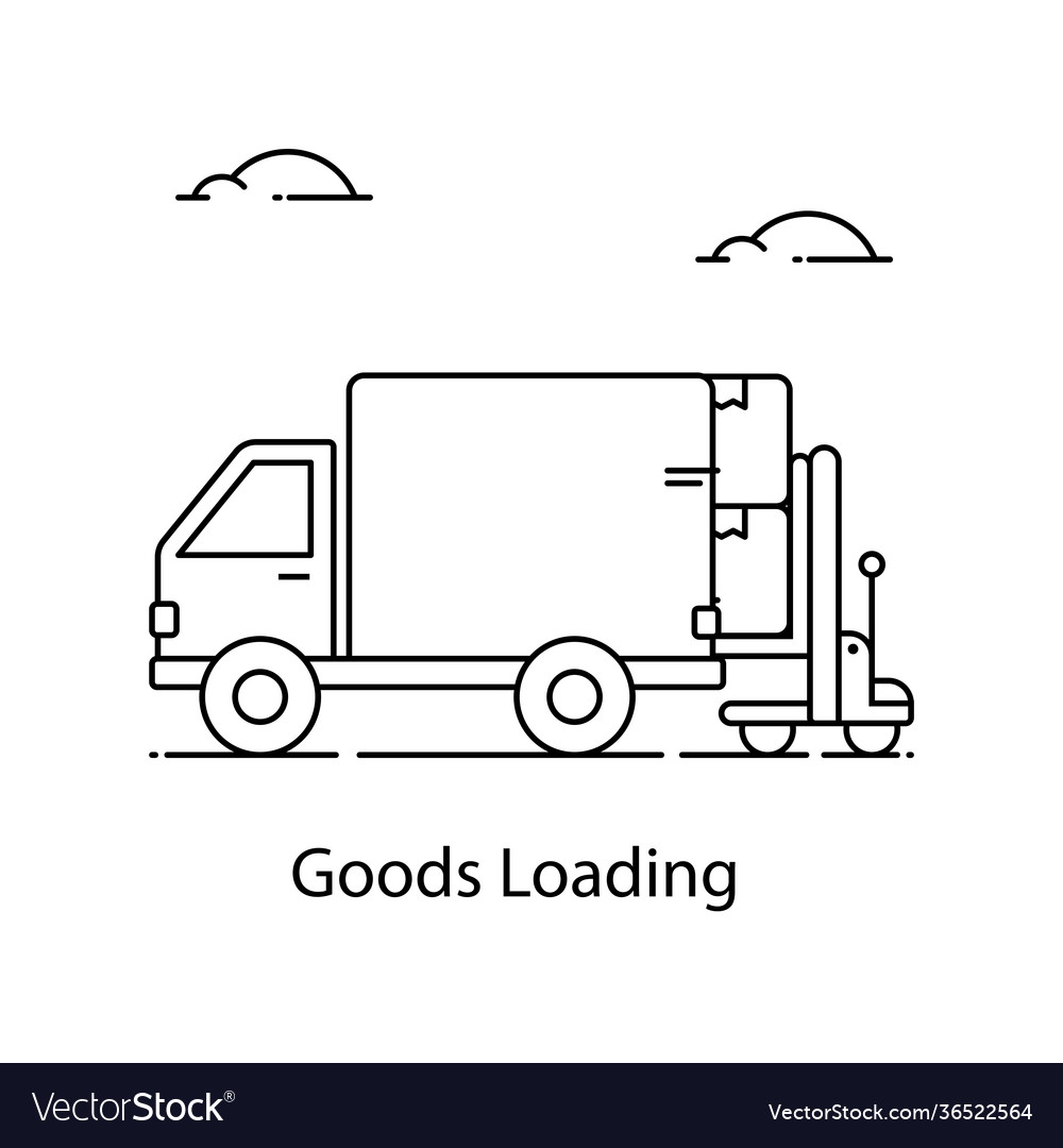 Goods loading Royalty Free Vector Image - VectorStock
