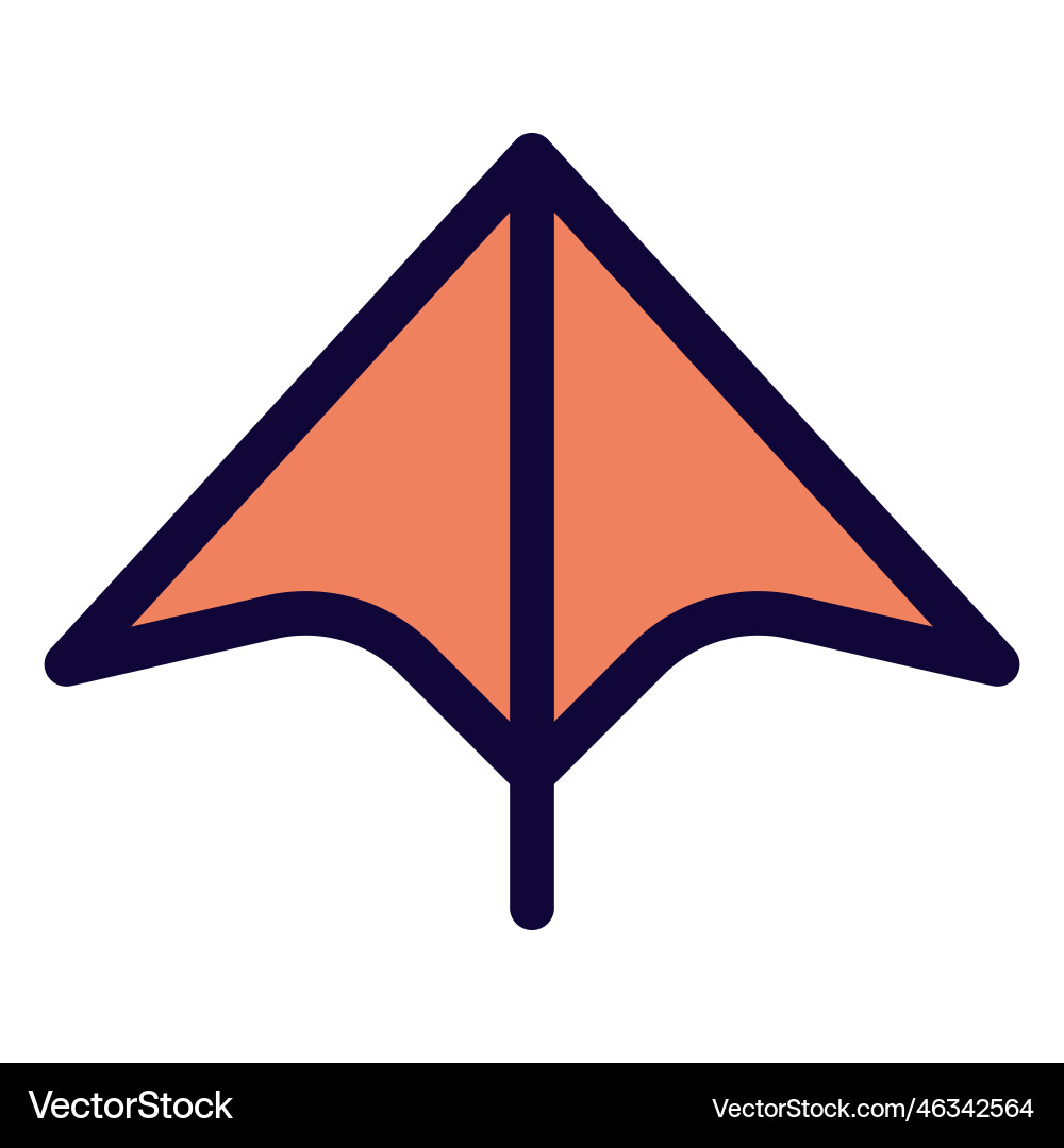 Hang glider non-motorized aircraft for flying Vector Image