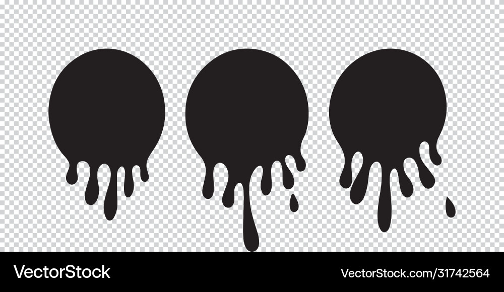 Paint dripping current stains current Royalty Free Vector