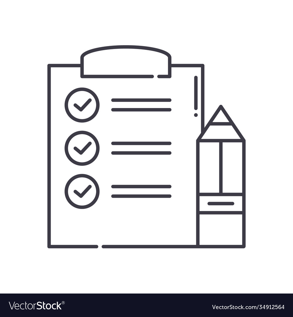 To do list concept icon linear isolated Royalty Free Vector