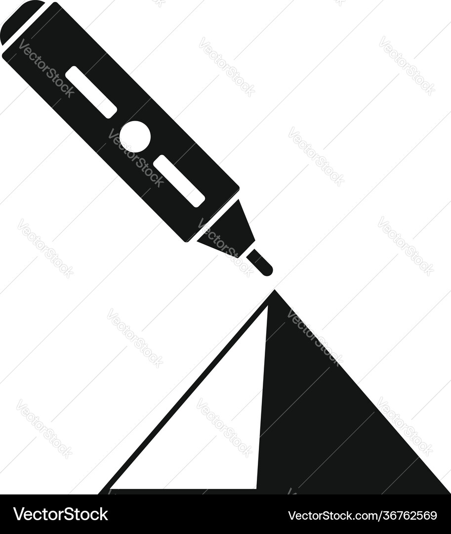 3d office pen icon simple style Royalty Free Vector Image