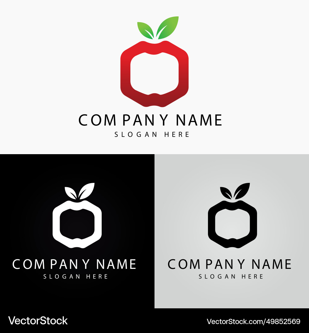 Apple logo design Royalty Free Vector Image - VectorStock