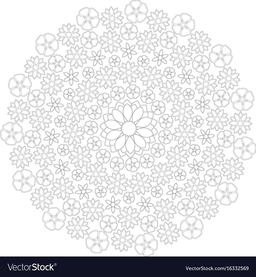 Floral array Royalty Free Vector Image - VectorStock