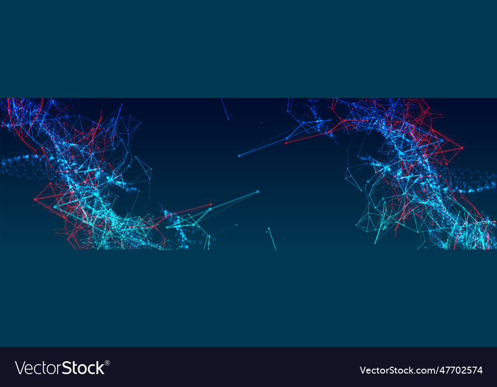 Abstract Polygonal Background With Connecting Vector Image