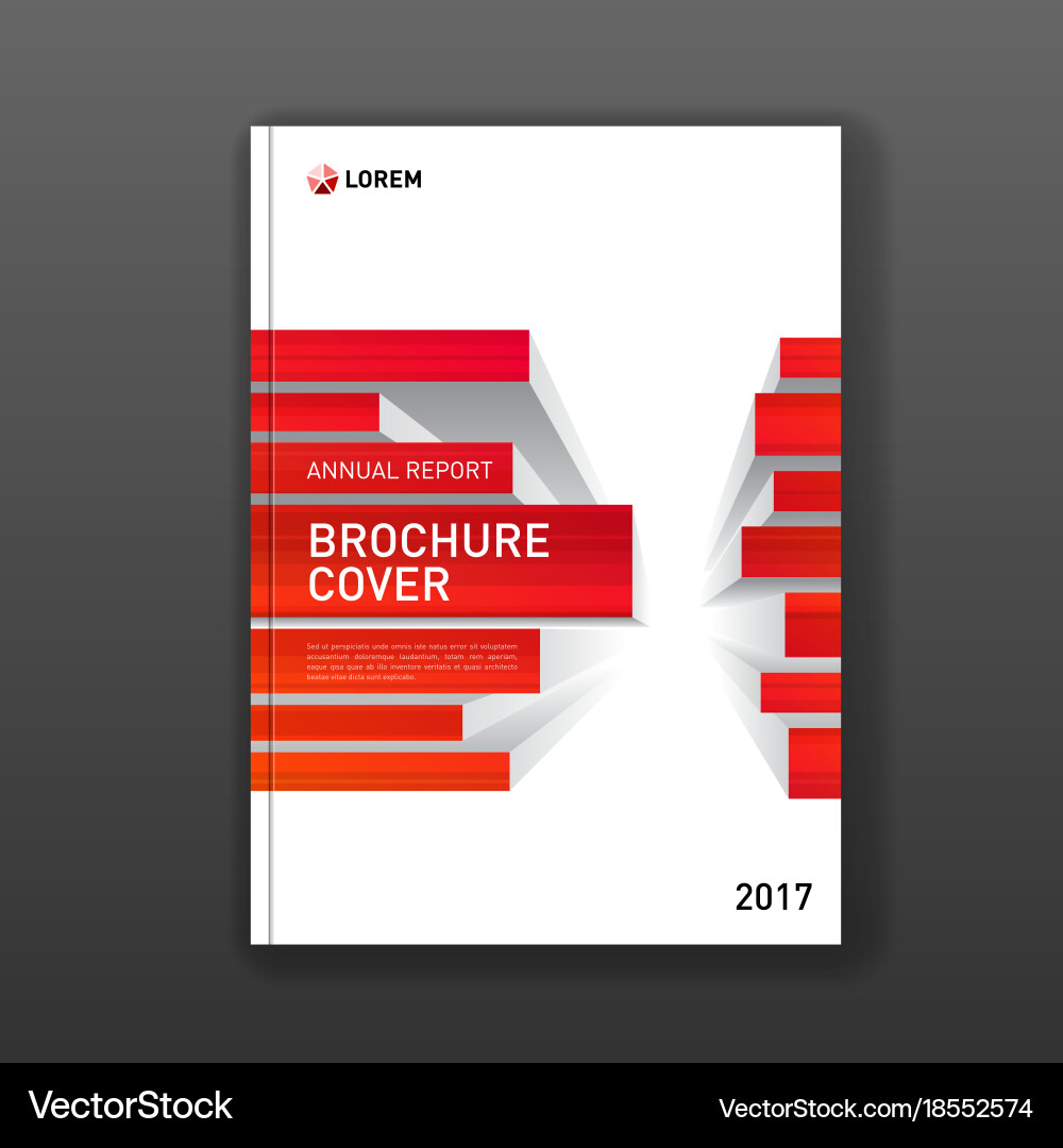 Brochure cover design layout abstract 3d geometry Vector Image