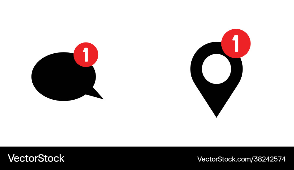 Simple and clean message and pin area Royalty Free Vector