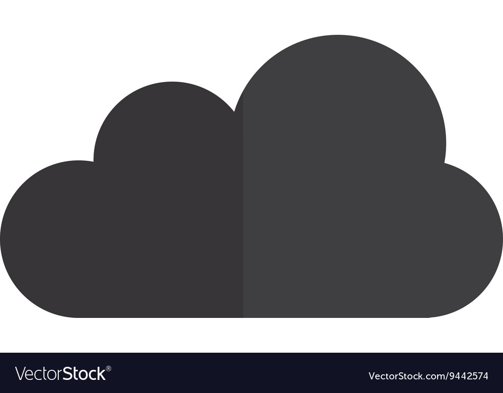 Simple grey cloud Royalty Free Vector Image - VectorStock