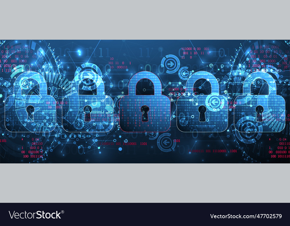 Data security cyber data or information privacy Vector Image