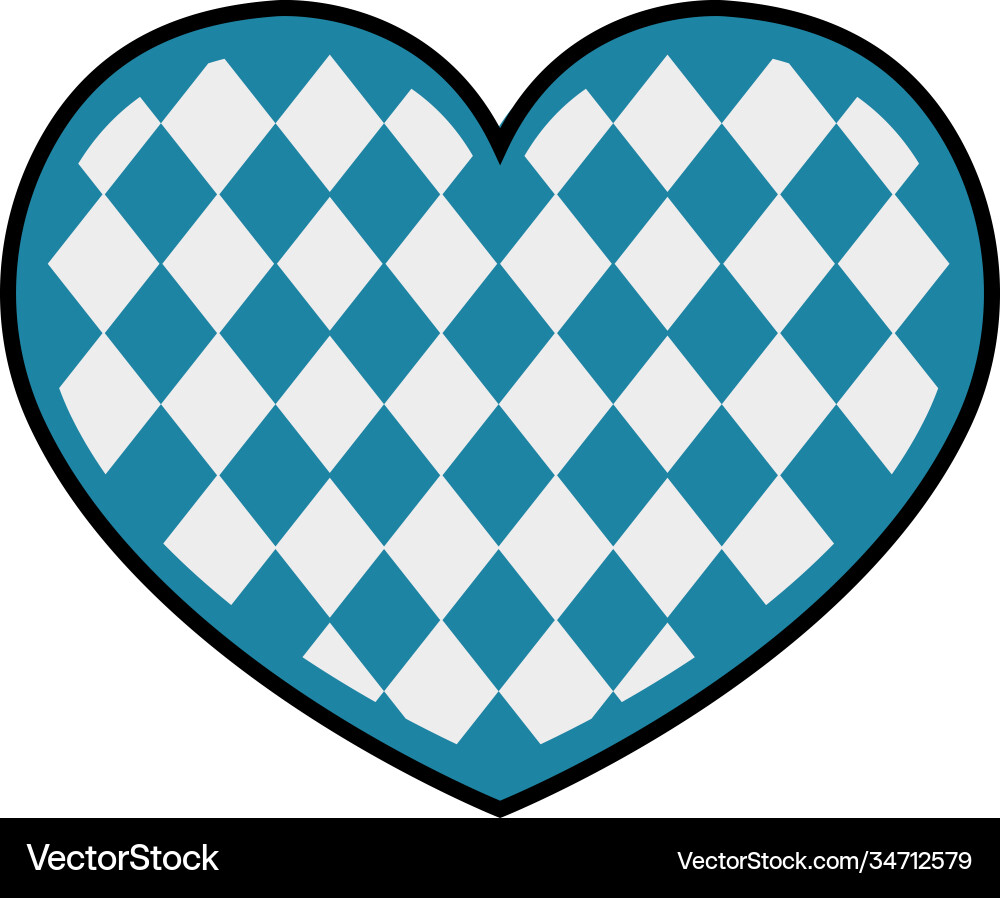 Isolated blue heart Royalty Free Vector Image - VectorStock