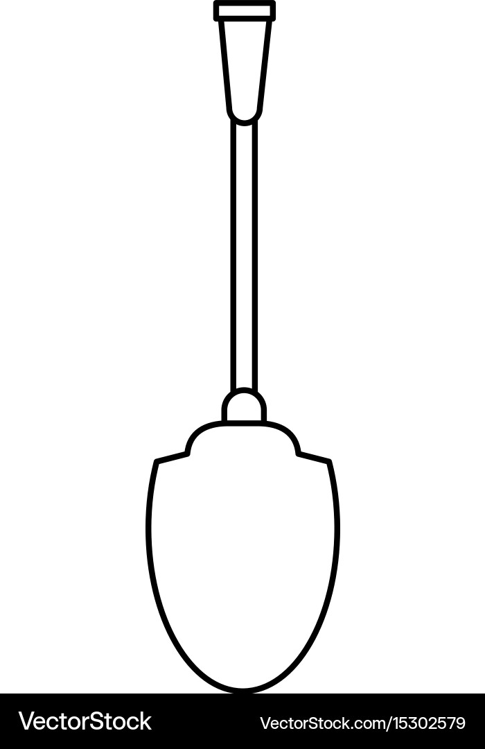 Shovel tool icon image Royalty Free Vector Image