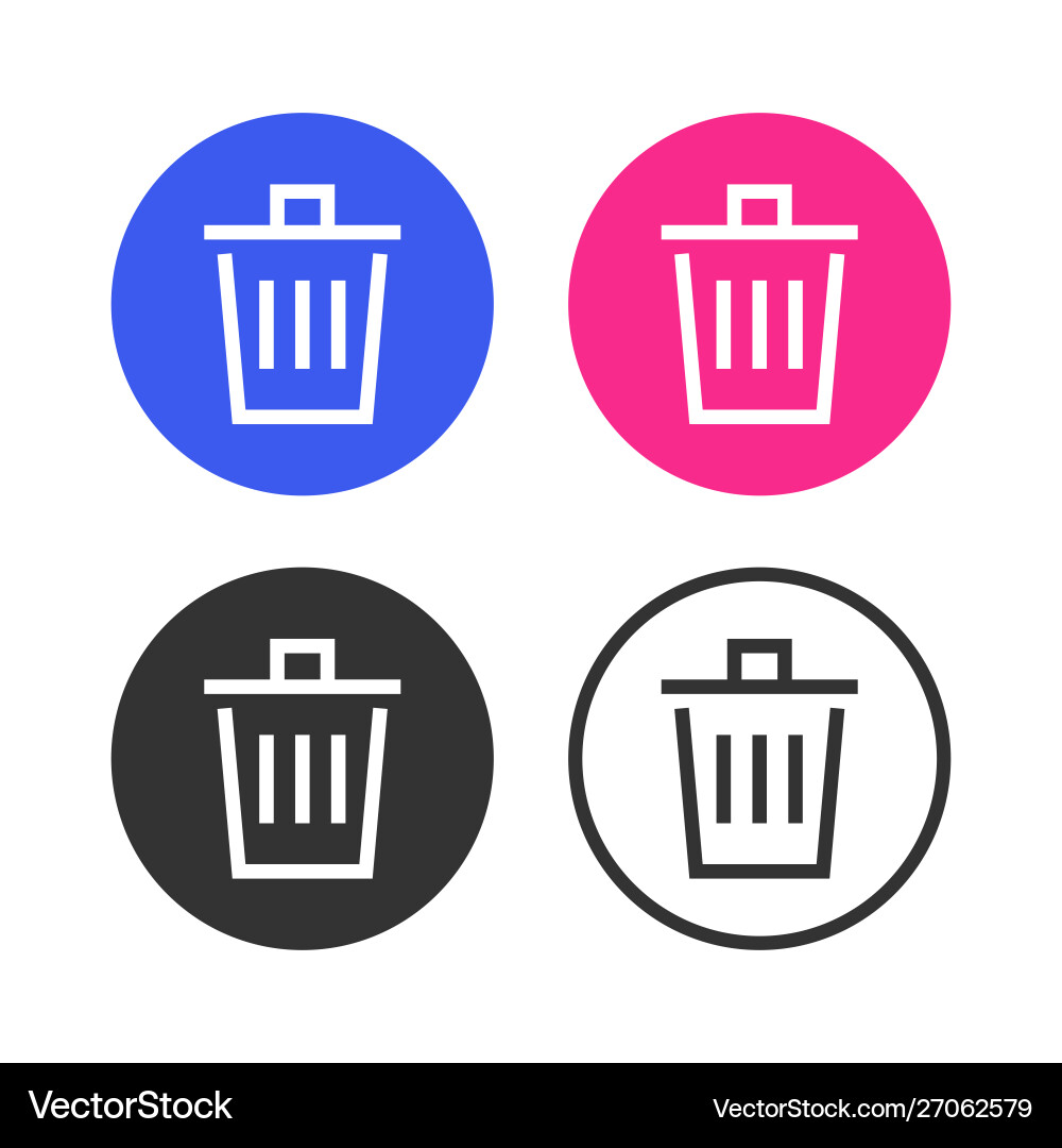 Trash-icon copy Royalty Free Vector Image - VectorStock