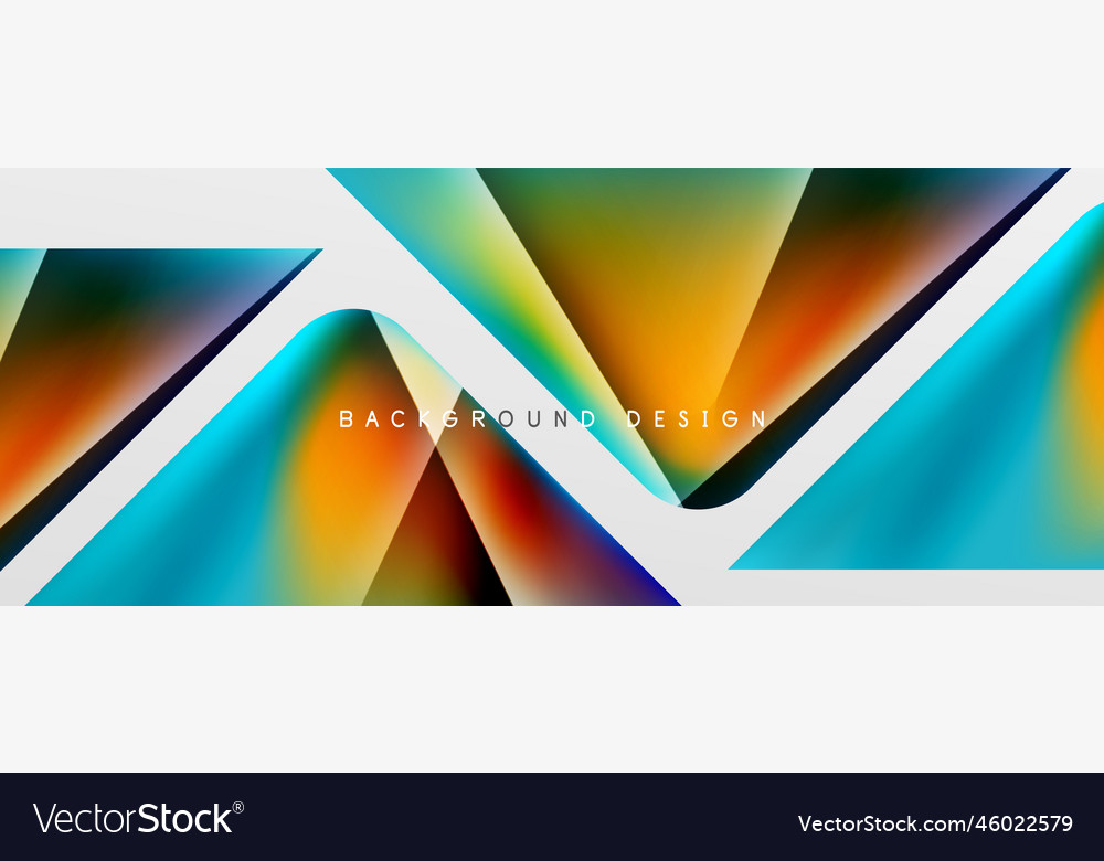 Triangle Fluid Color Gradient Abstract Background Vector Image
