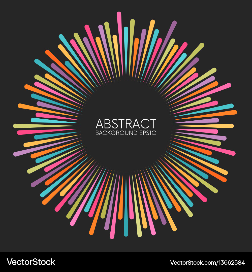 Abstract colorful rays background with place for Vector Image