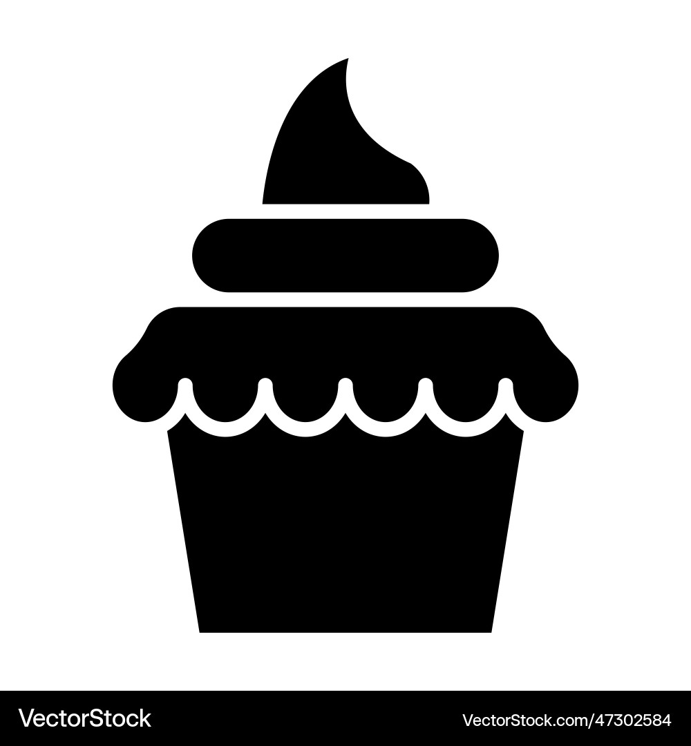 Cupcake glyph icon for personal and commercial use