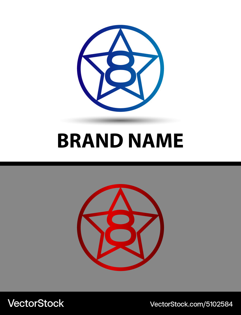 Number eight 8 logo icon template elements Vector Image