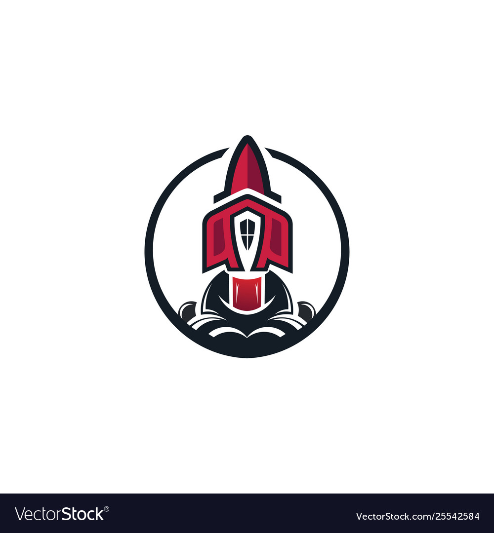 Rocket logo template Royalty Free Vector Image