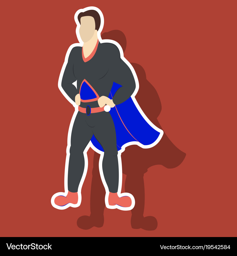 Superhero cartoon icon with superman Royalty Free Vector