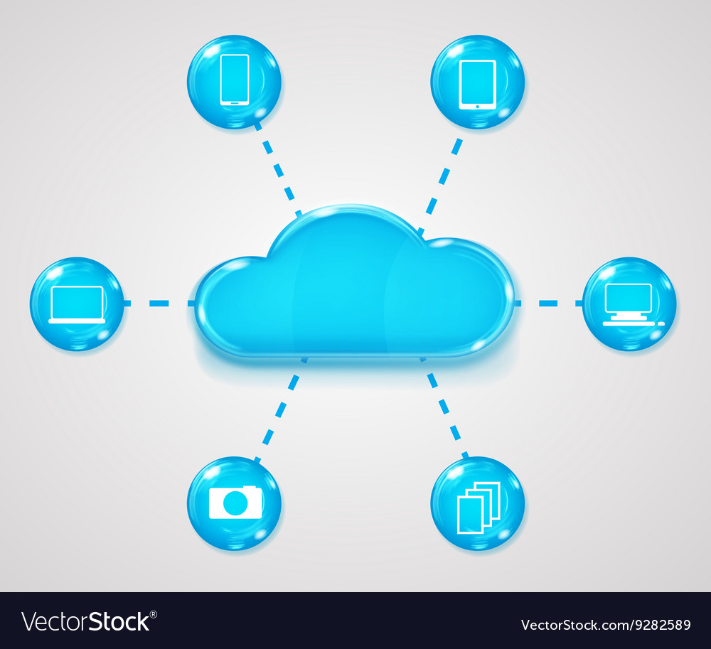 Cloud services concept Royalty Free Vector Image