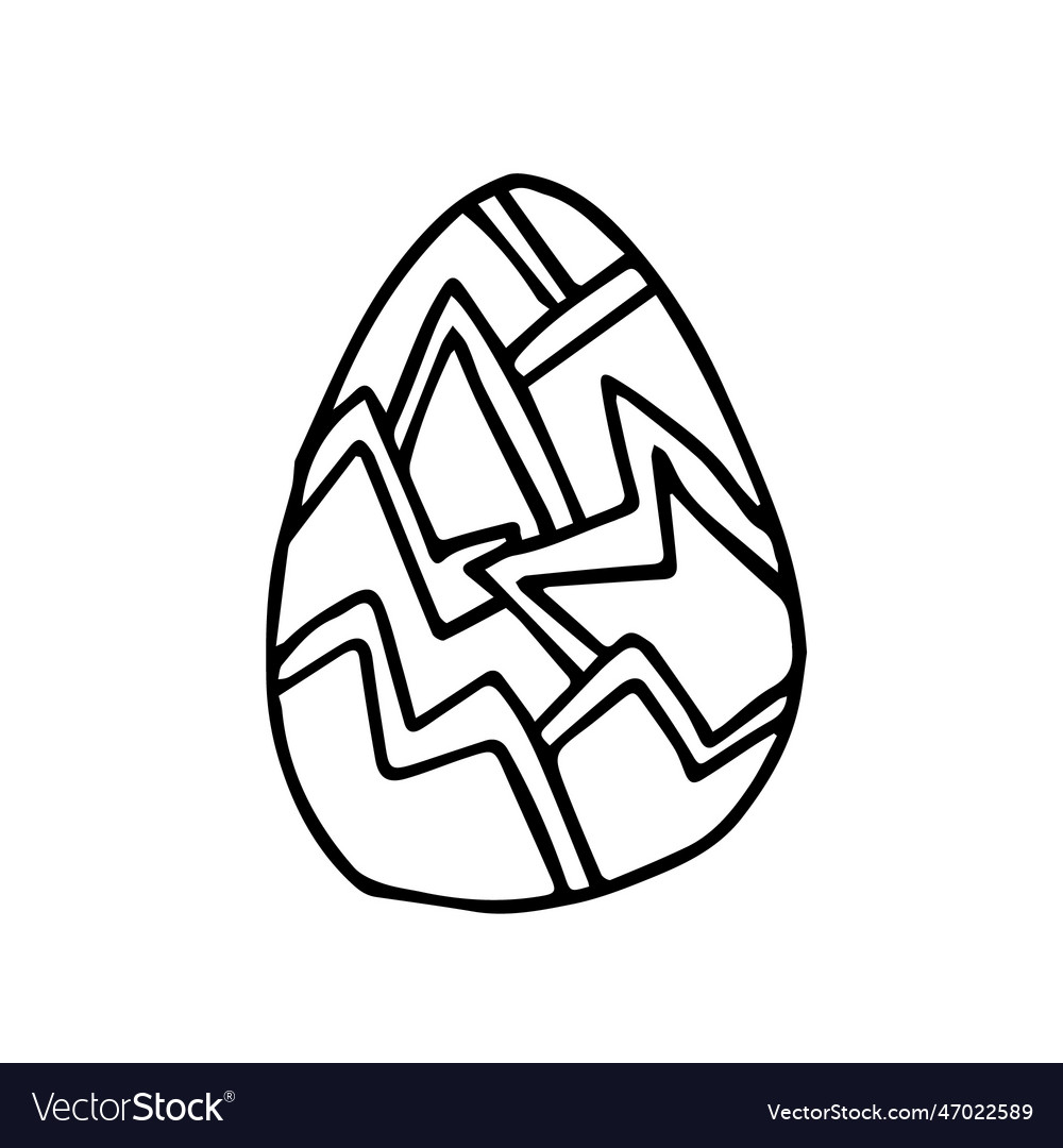 Doodle easter egg Royalty Free Vector Image - VectorStock