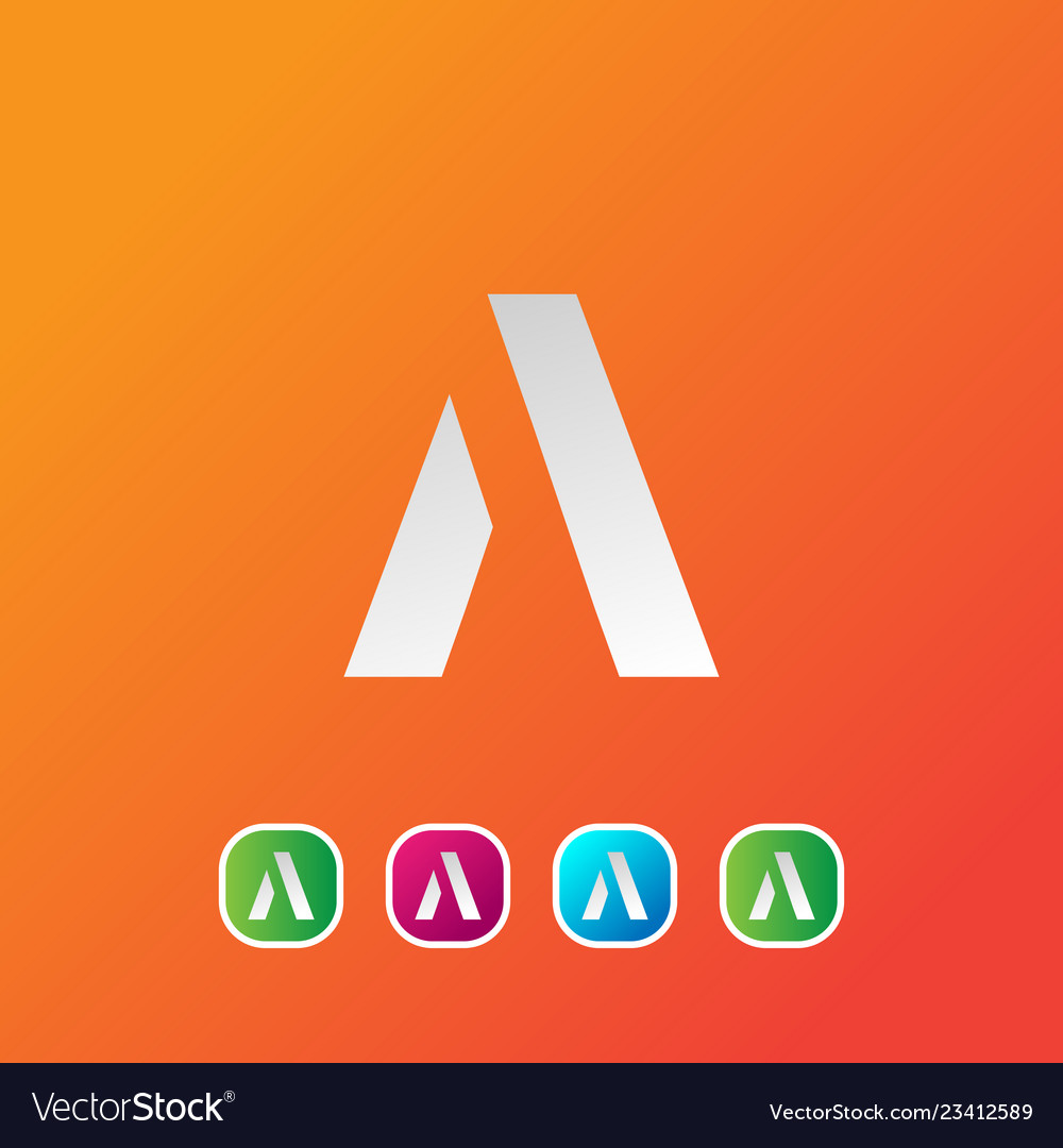 Letter a abstract creative logo template Vector Image Letter a abstract creative logo template Vector Image