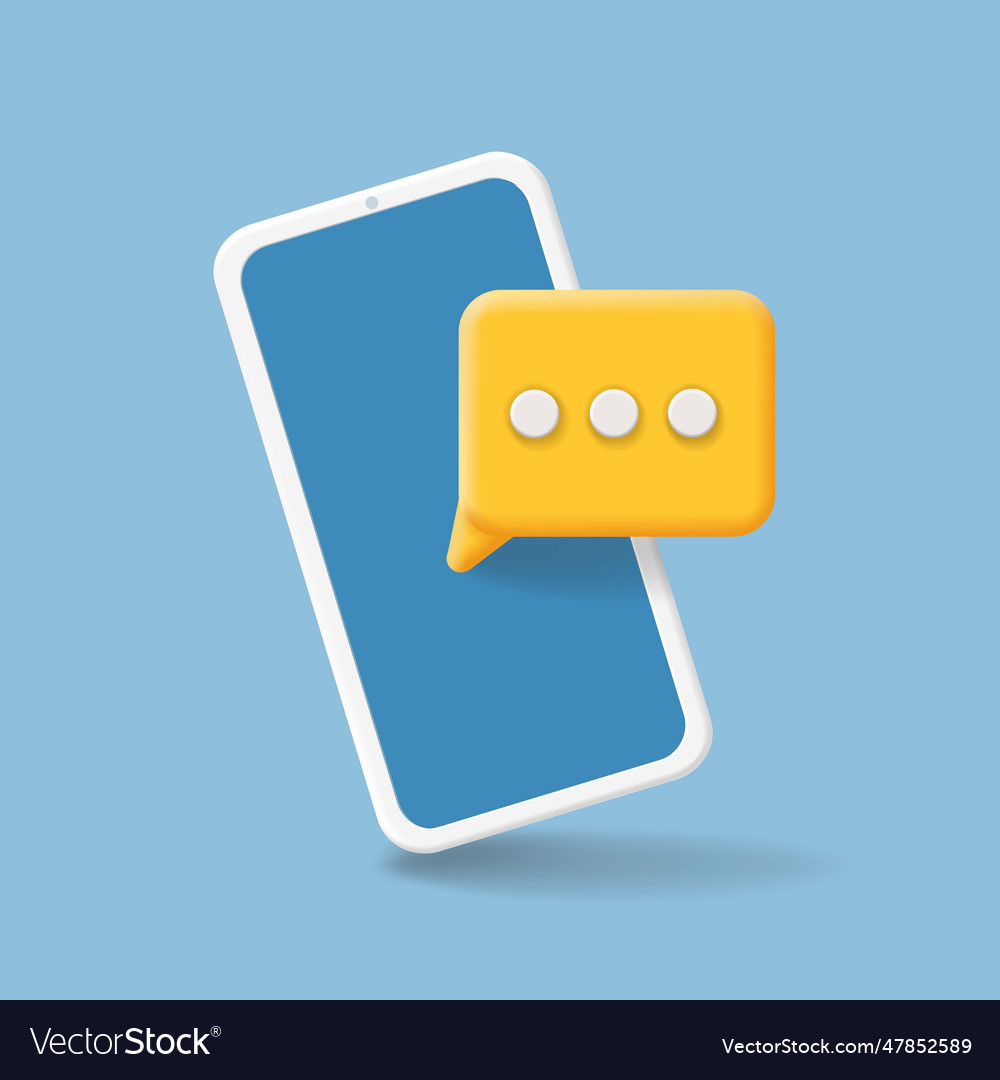 Phone message icon design yellow message speech Vector Image