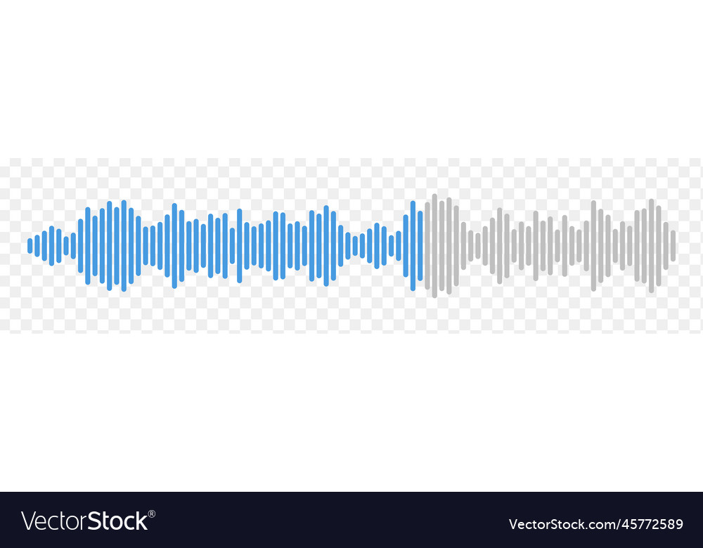 Sound wave or voice message icon music waveform Vector Image
