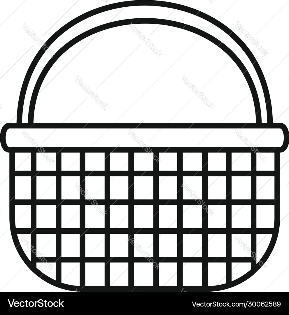 Traditional wicker icon outline style Royalty Free Vector