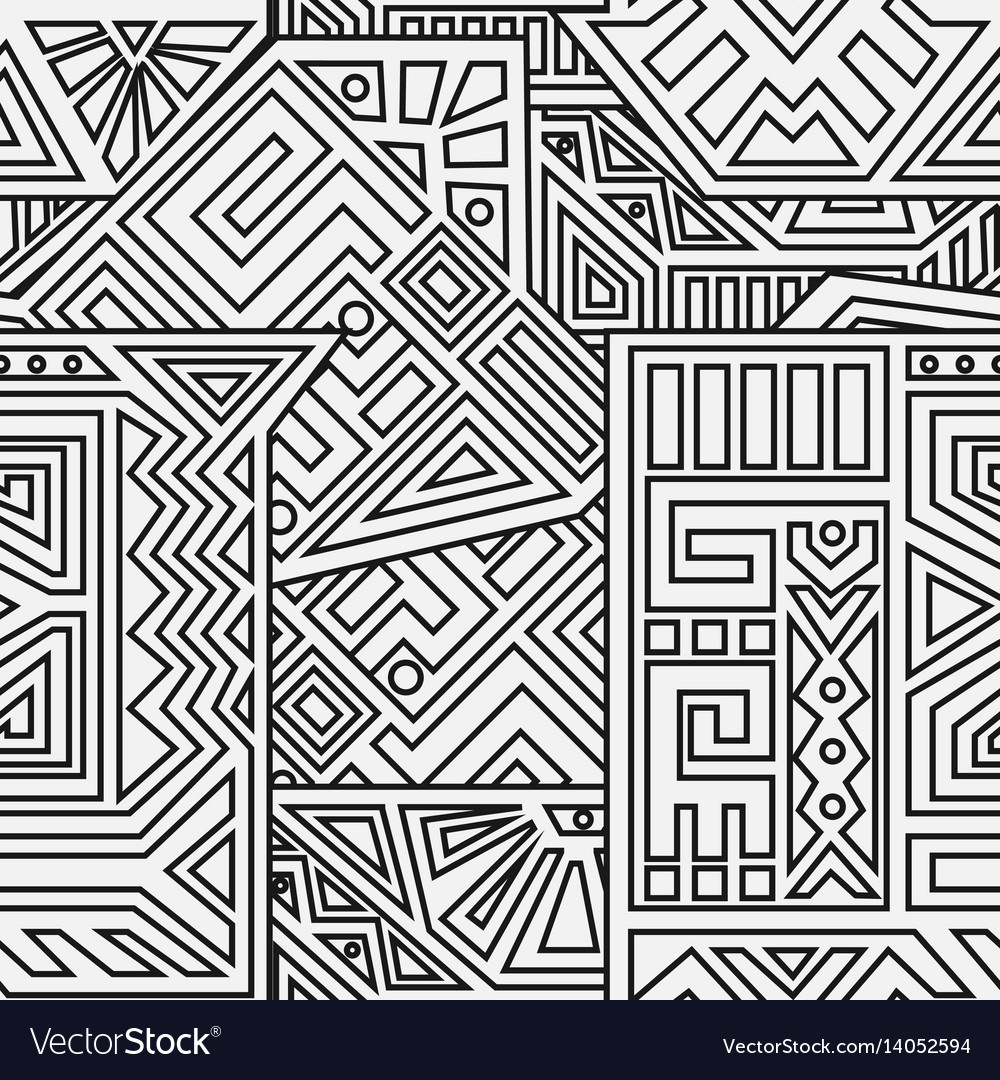 Aztec seamless pattern Royalty Free Vector Image