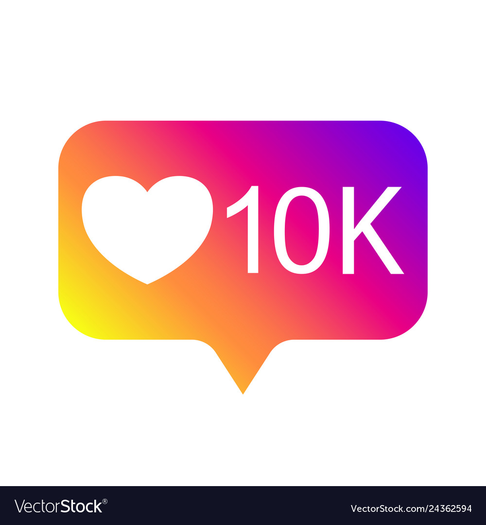 Counter notification icon color gradient Vector Image