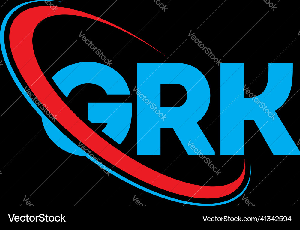 Grk logo letter design Royalty Free Vector Image