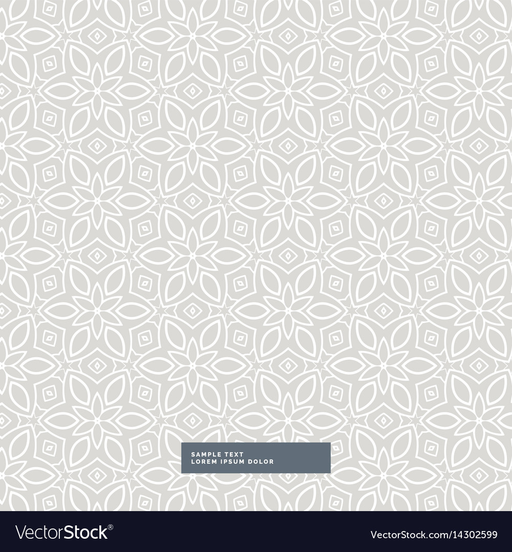 Gray flower pattern background Royalty Free Vector Image