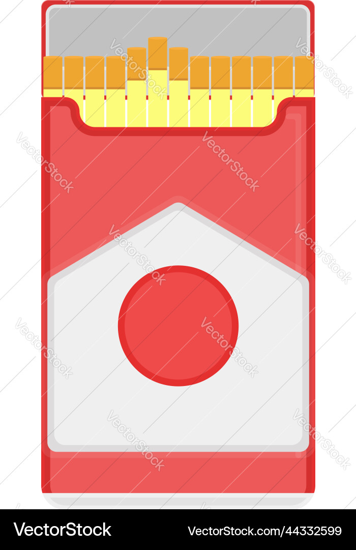 Pack of cigarettes on a white background Vector Image
