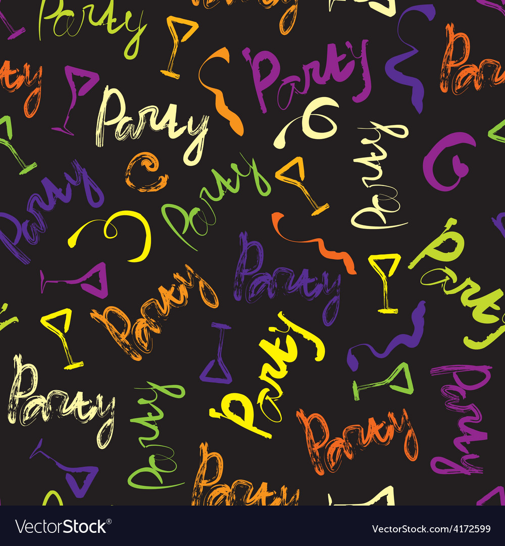 Party pattern Royalty Free Vector Image - VectorStock